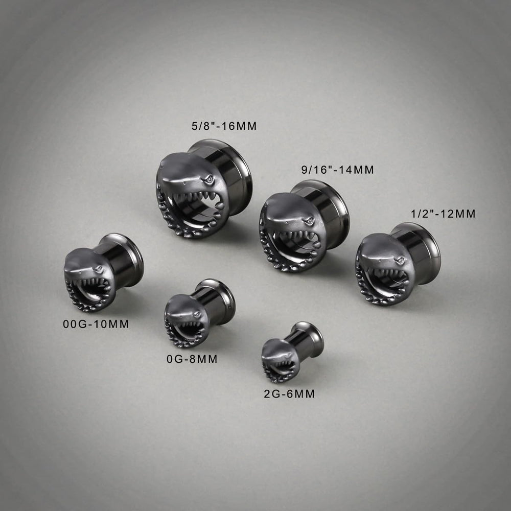 PunkPlugs Shark Ear Tunnels Gauges - PunkPlugs